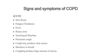 COPD ppt | PPTX | Lung and Respiratory Health | Diseases and Conditions