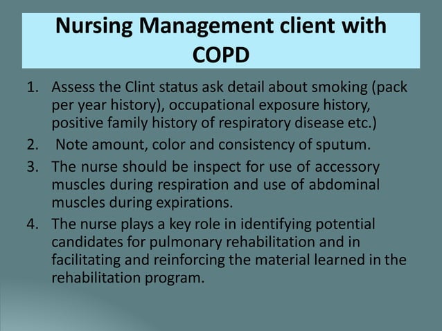 Copd | PPTX | Physical Therapy | Wellness