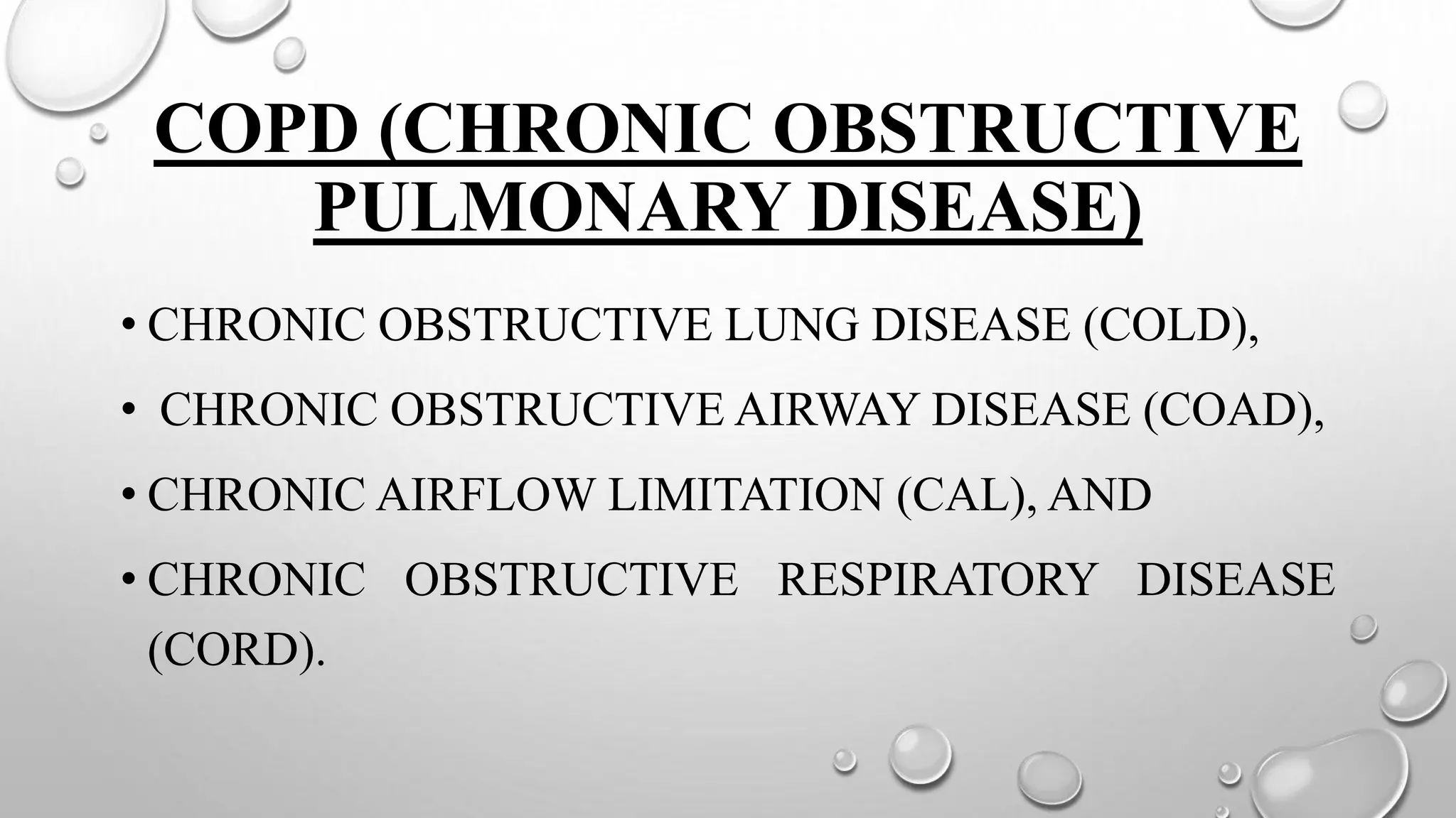 COPD(chronic obstructive pulmonary disease) ppt slideshare | PPTX
