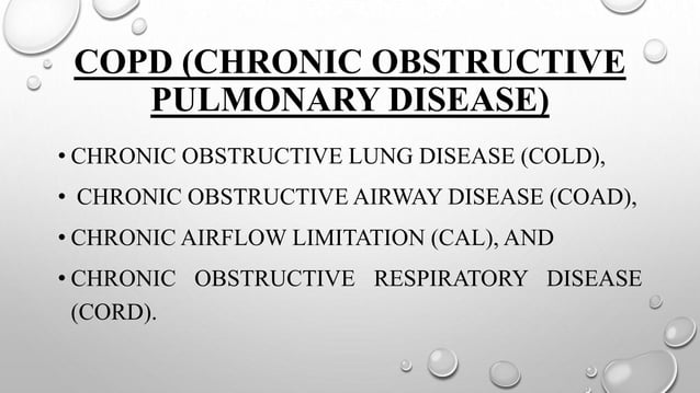 COPD(chronic obstructive pulmonary disease) ppt slideshare | PPTX