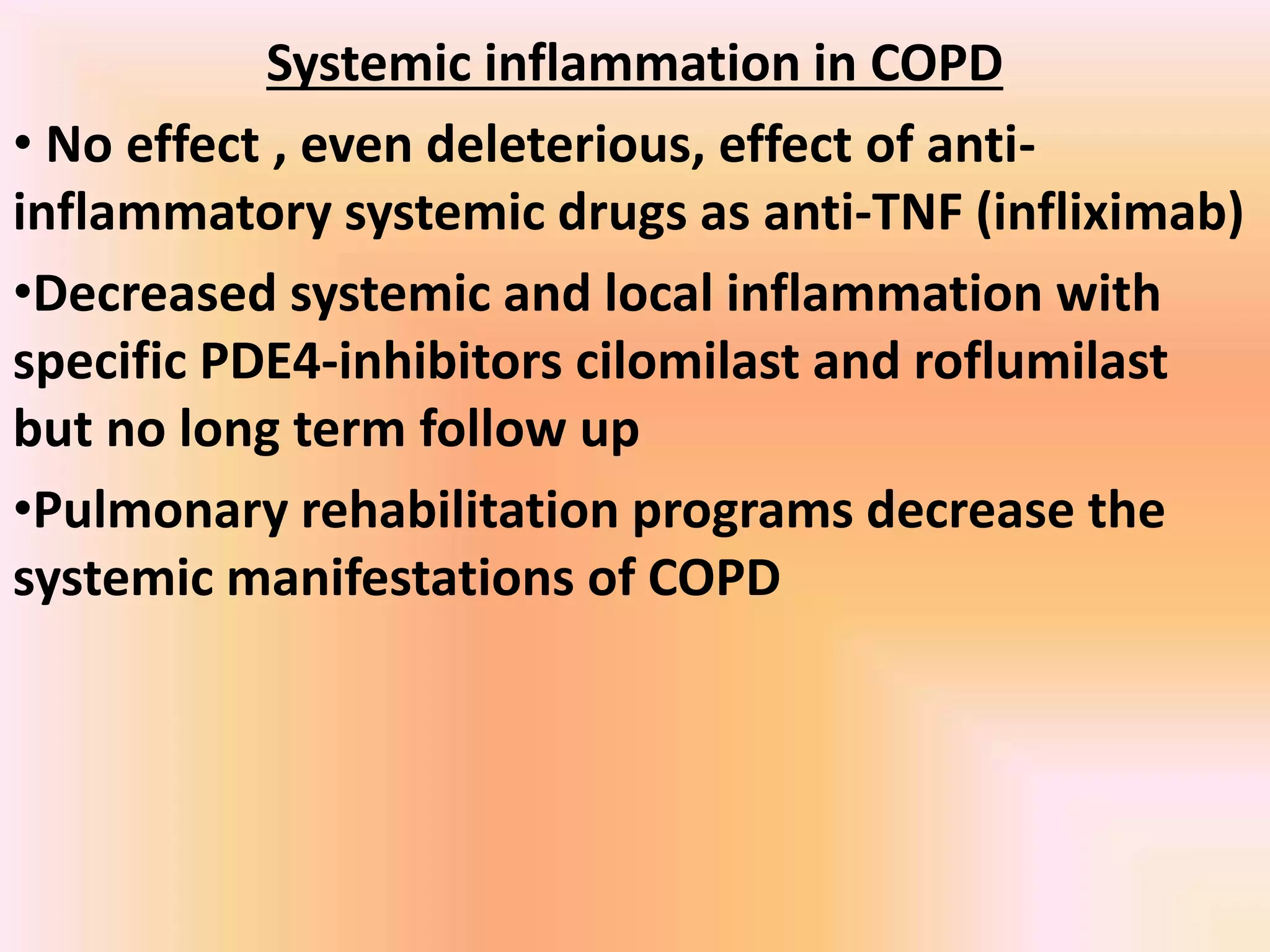 Copd systemic inflammation or systemic manifestations | PPTX
