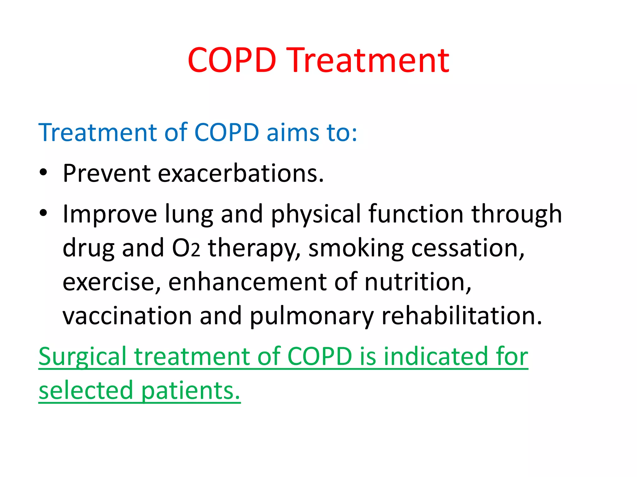 Treatment of chronic obstructive pulmonary disease (COPD) | PPTX