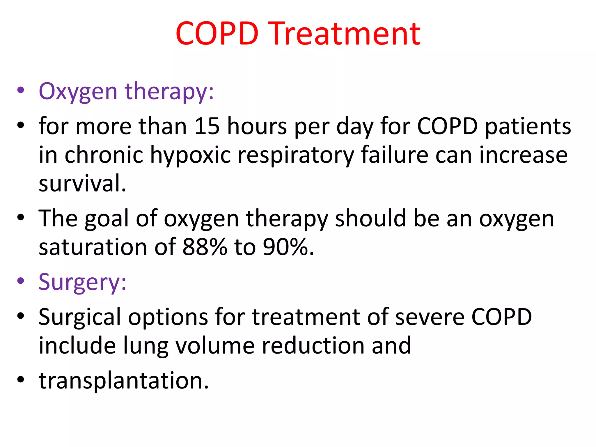 Treatment of chronic obstructive pulmonary disease (COPD) | PPTX