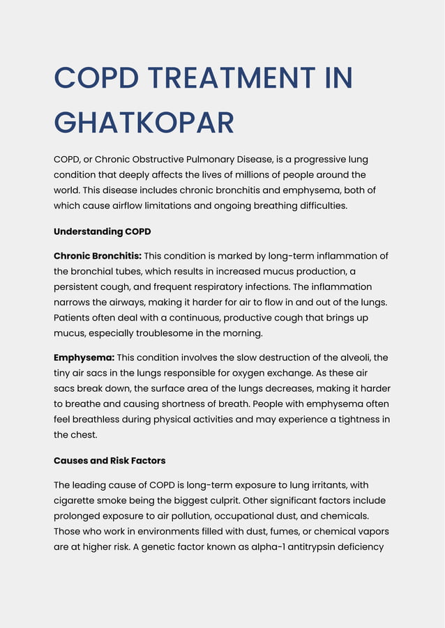 COPD Treatment in Ghatkopar,Mumbai. Dr Kumar Doshi | PDF