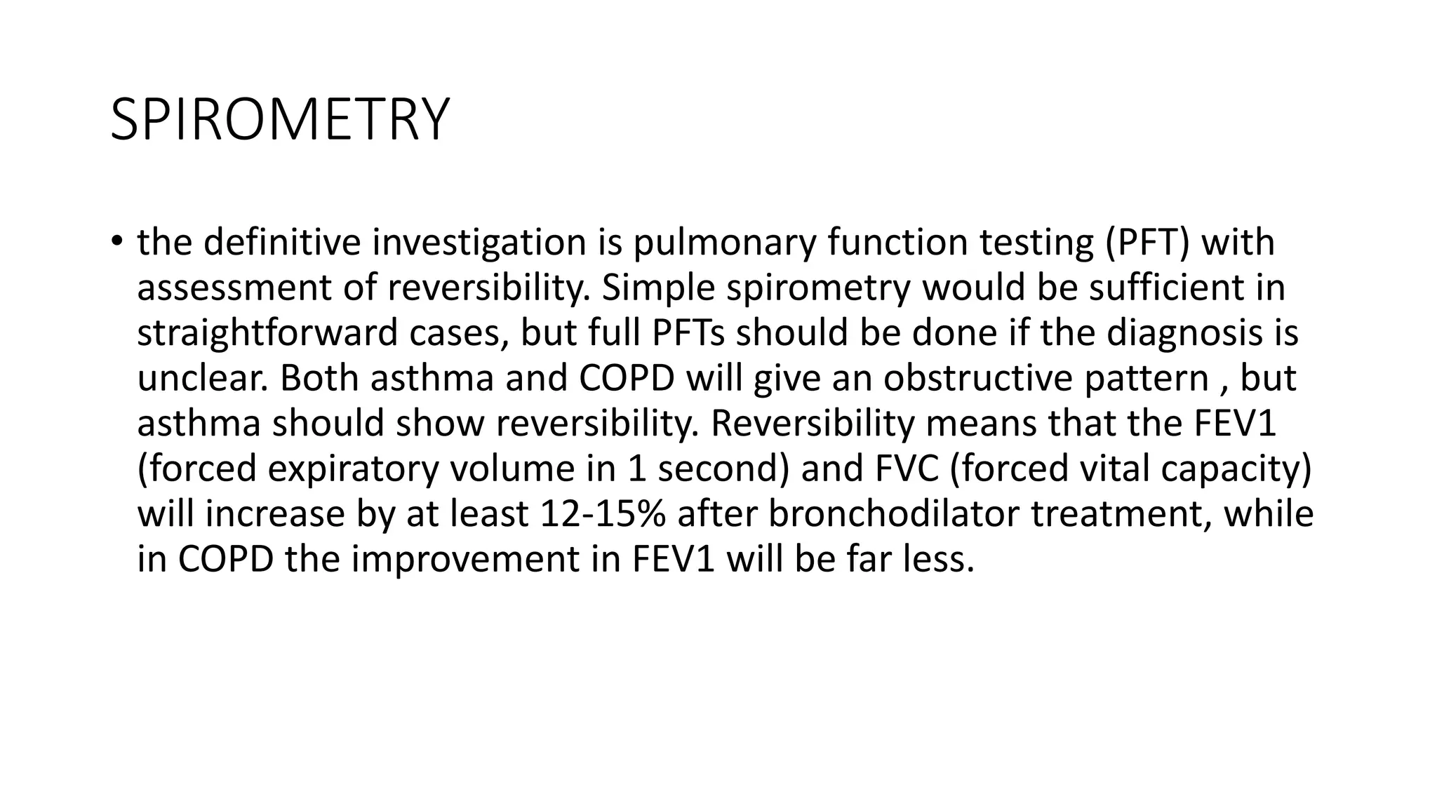 COPD vs Asthma. | PPTX