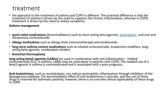 COPD vs Asthma. | PPTX