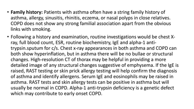 COPD vs Asthma. | PPTX