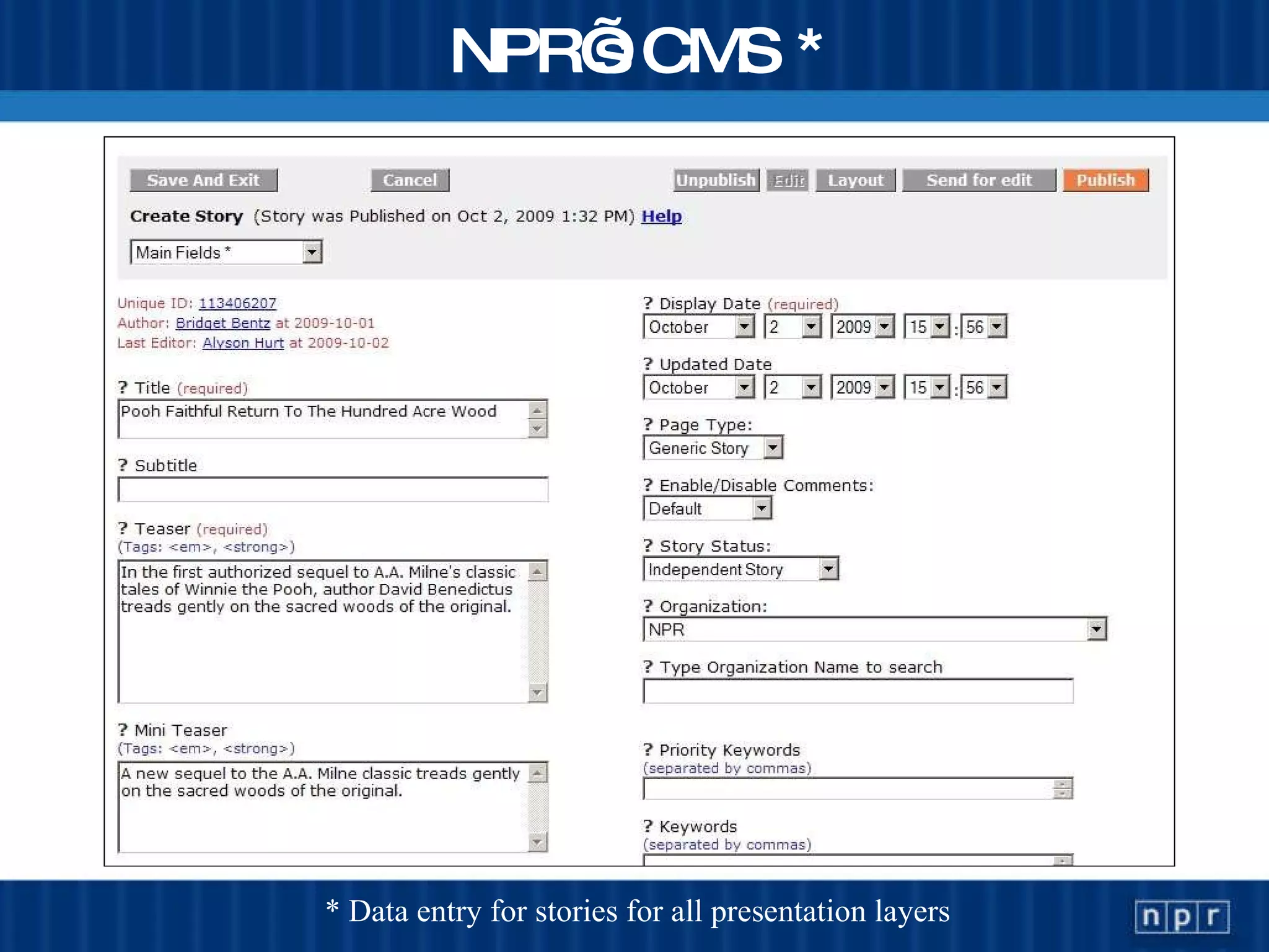 NPR : Examples of COPE | PPT
