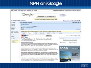 NPR : Examples of COPE | PPT