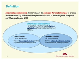 Cyber Security Conference - Informationssikkerhed og tryghed i digitalisering, v/ Kontorchef ...