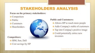 case study analysis hp and compaq | PDF | Mergers and Acquisitions ...