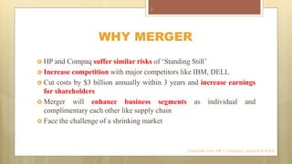 case study analysis hp and compaq | PDF | Mergers and Acquisitions ...