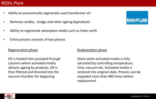 Transformer Oil Regeneration Technology | PPTX | Technology & Computing