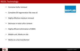 Transformer Oil Regeneration Technology | PPTX