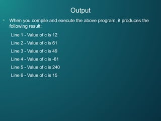 C operators | PPT