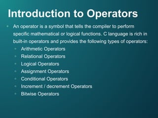 C operators | PPTX