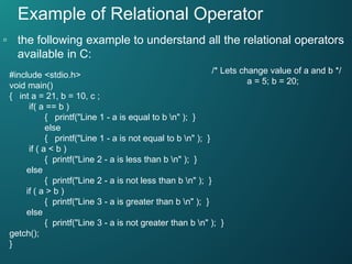 C operators | PPT