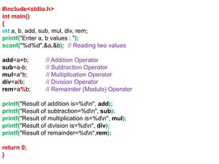 Types of Operators in C programming .pdf