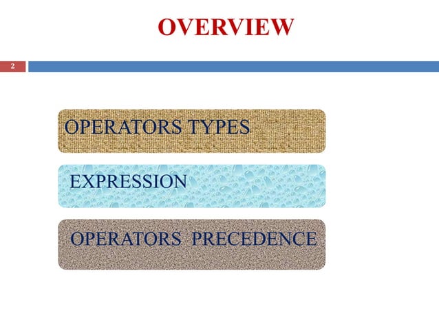 C operators and expression | PPT