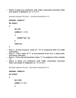 C – operators and expressions | DOCX