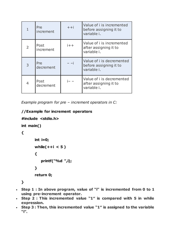 C – operators and expressions | PDF