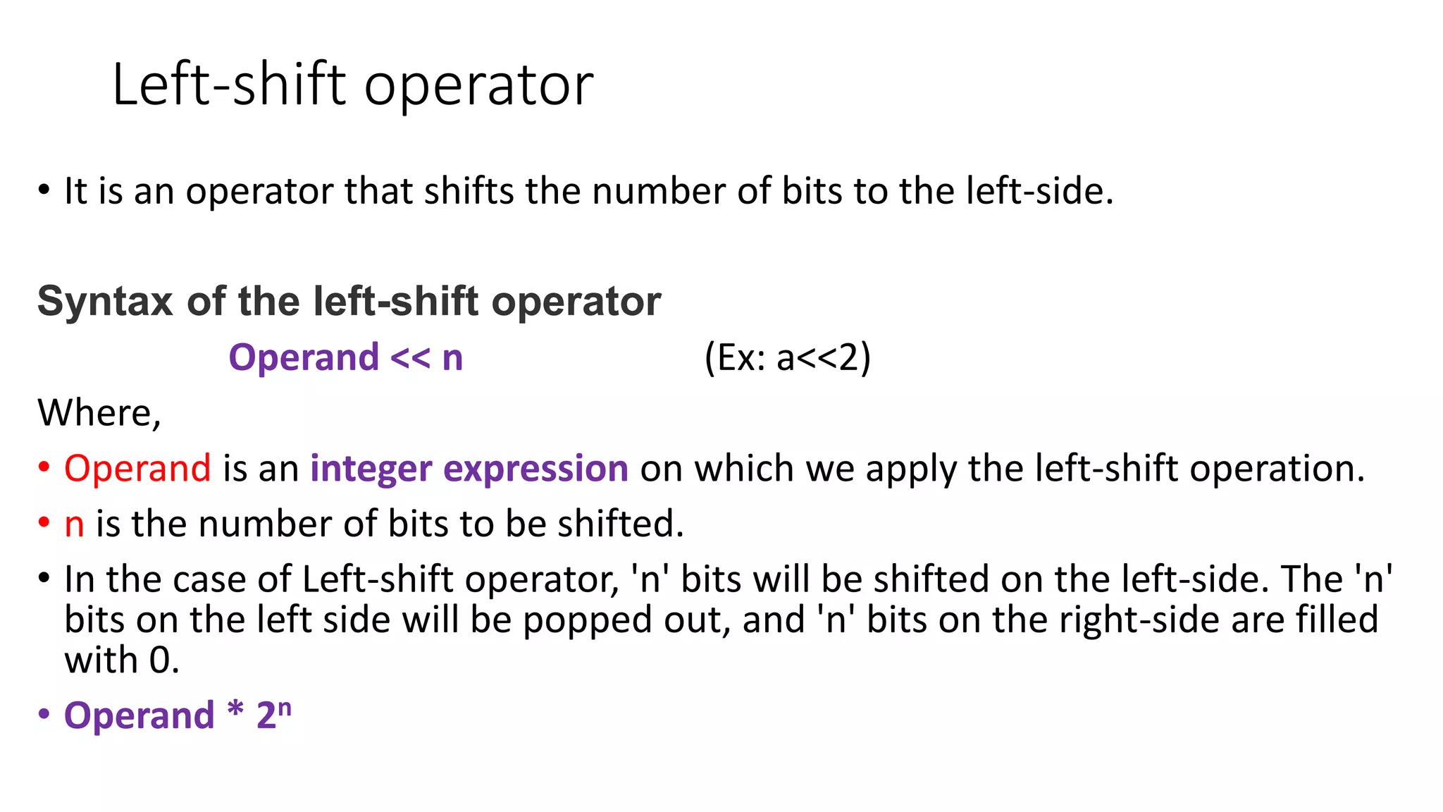 C operators | PPT