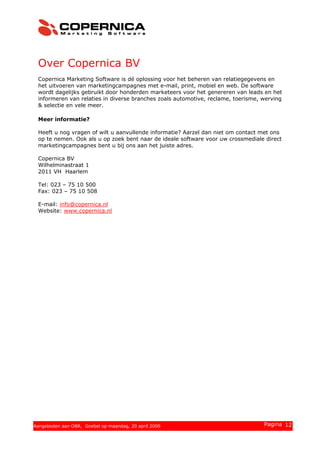 Copernica Dialoog | PDF