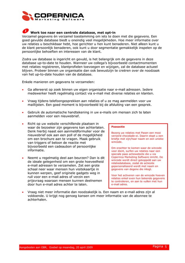 Copernica Dialoog | PDF