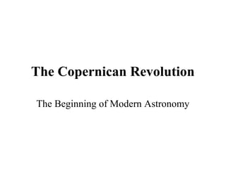 Copernican Revolution