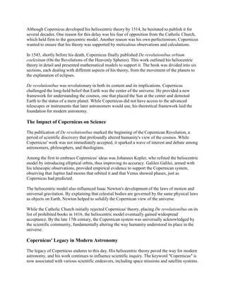 Copernicus: A Revolutionary Mind in Astronomy and Science | PDF