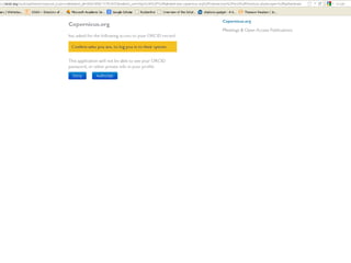 Copernicus orcid implementation | PPT | Free Download