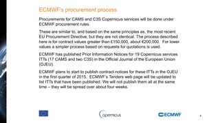 ECMWF Copernicus Procurement Process | PDF | Educational Assessment | Education