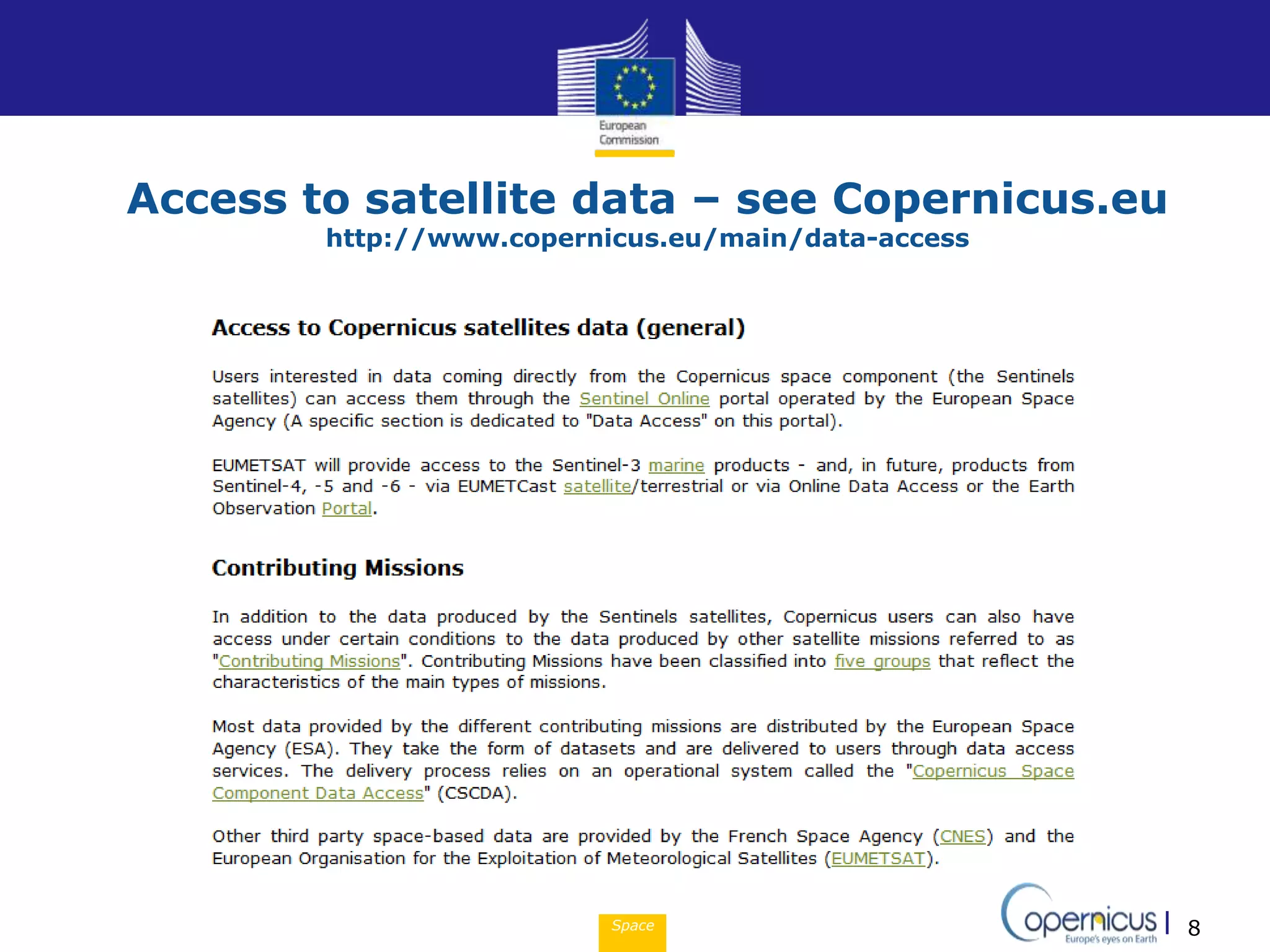 Copernicus Status | PPT