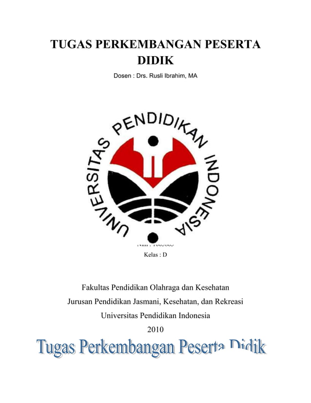 Coper perkembangan peserta didik | PDF