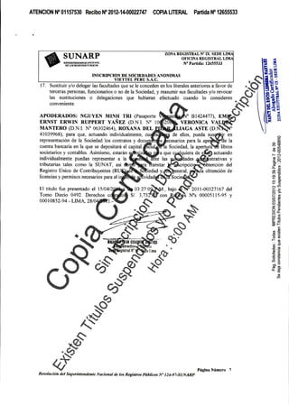 Copia literal viettel peru | PDF