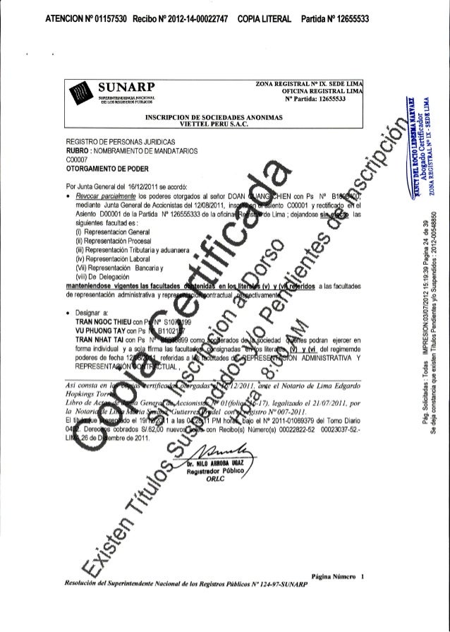 Copia literal viettel peru