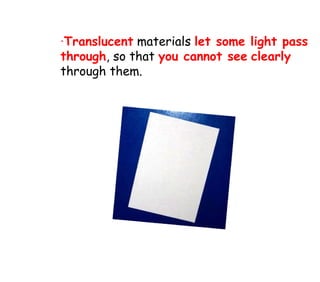 CLASSIFICATION OF MATERIALS year 6 | PPT