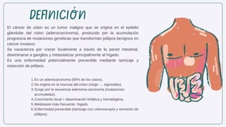 PRESENTACIÓN SOBRE EL Cáncer de COLON | PDF