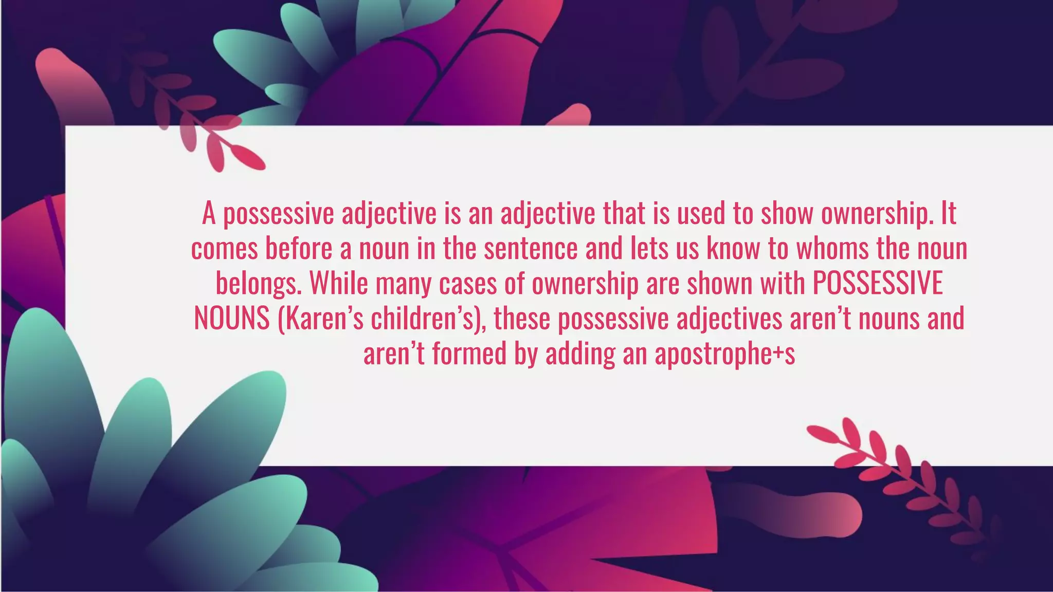 Possessives | PPT