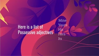 Possessives | PPT
