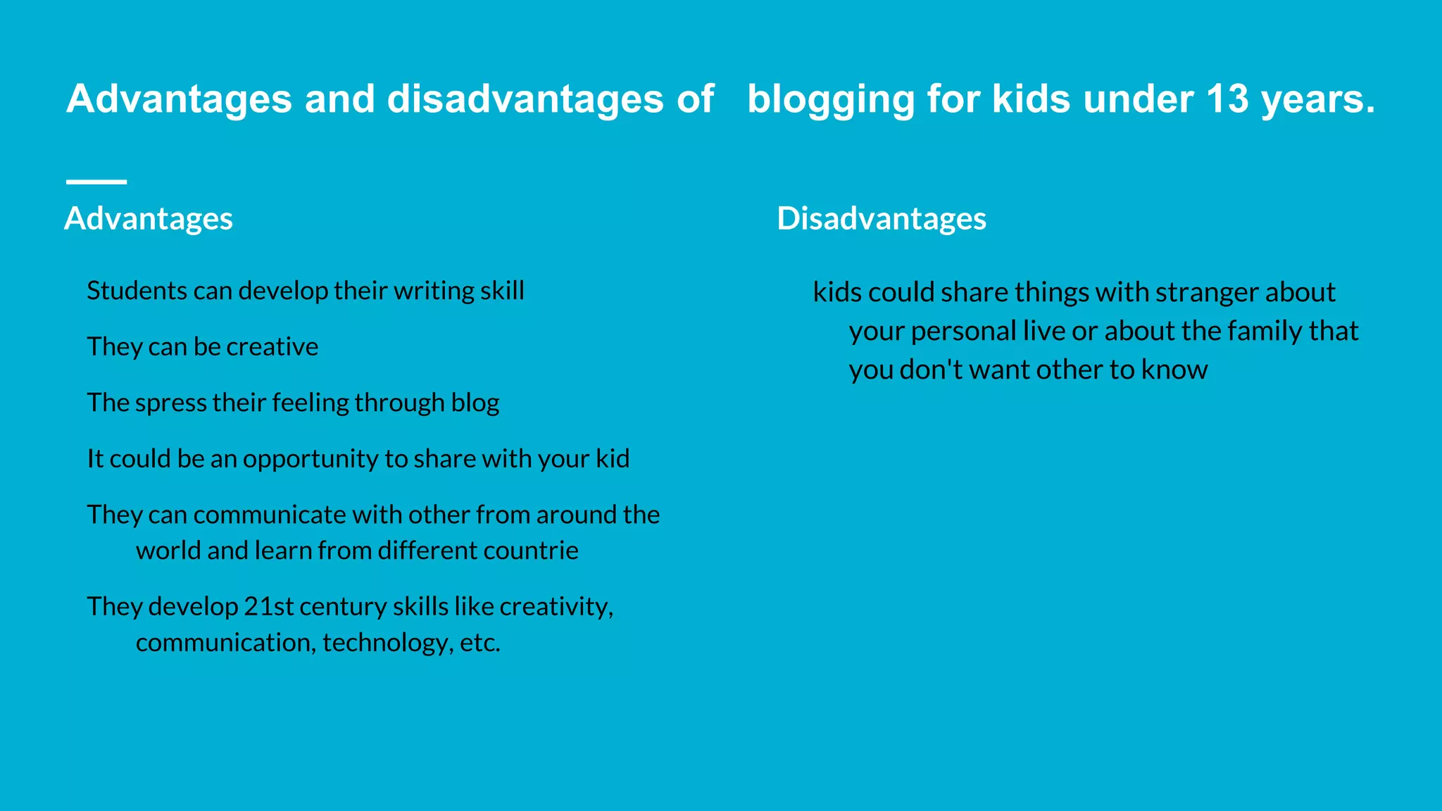 Blogs for kids | PPTX
