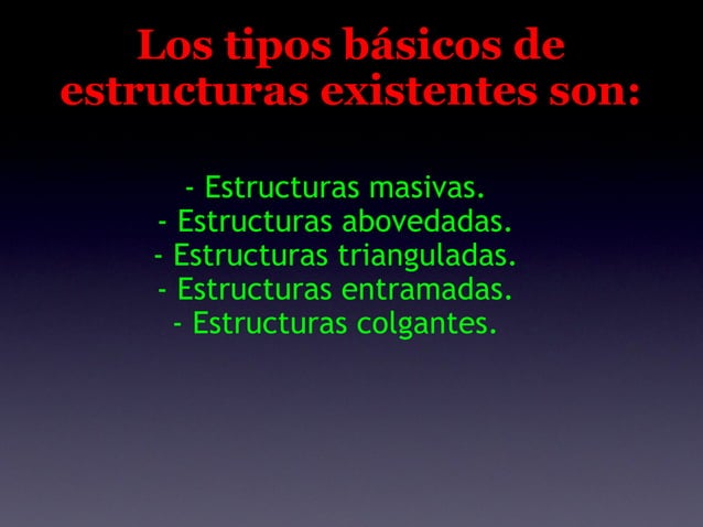 Tipos de estructuras | PPT