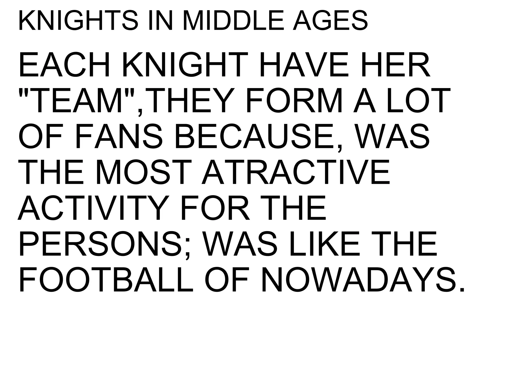 knights in middle ages | PPT