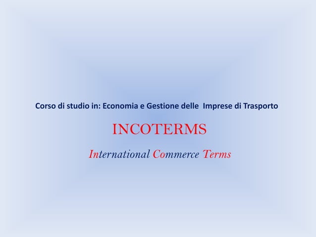 Incoterms | PPT