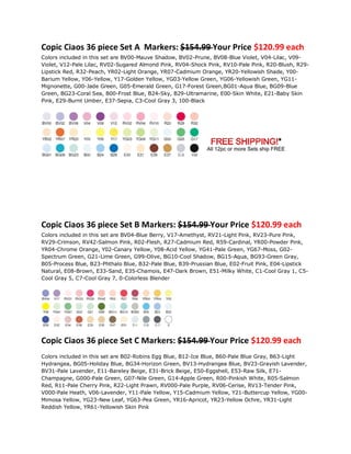 Copic catalogue | PDF
