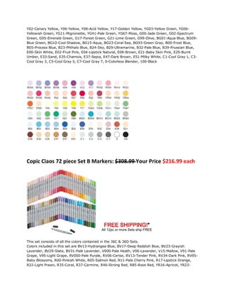 Copic catalogue | PDF