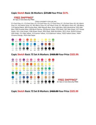 Copic catalogue | PDF