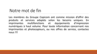 Copicom - Buy and maintain a photocopier and printer in Montreal | PPT