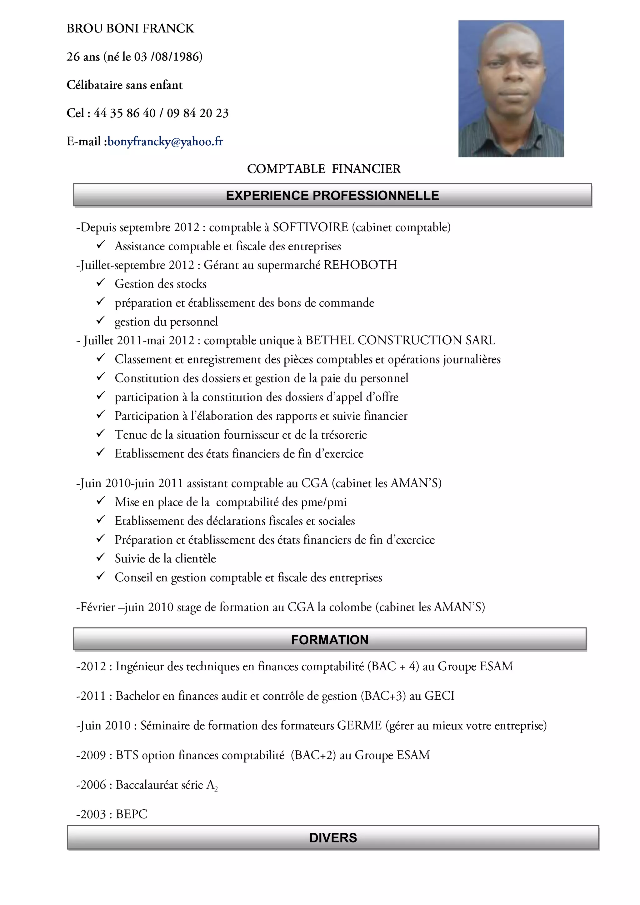 Copie (2) de cv brou | PDF