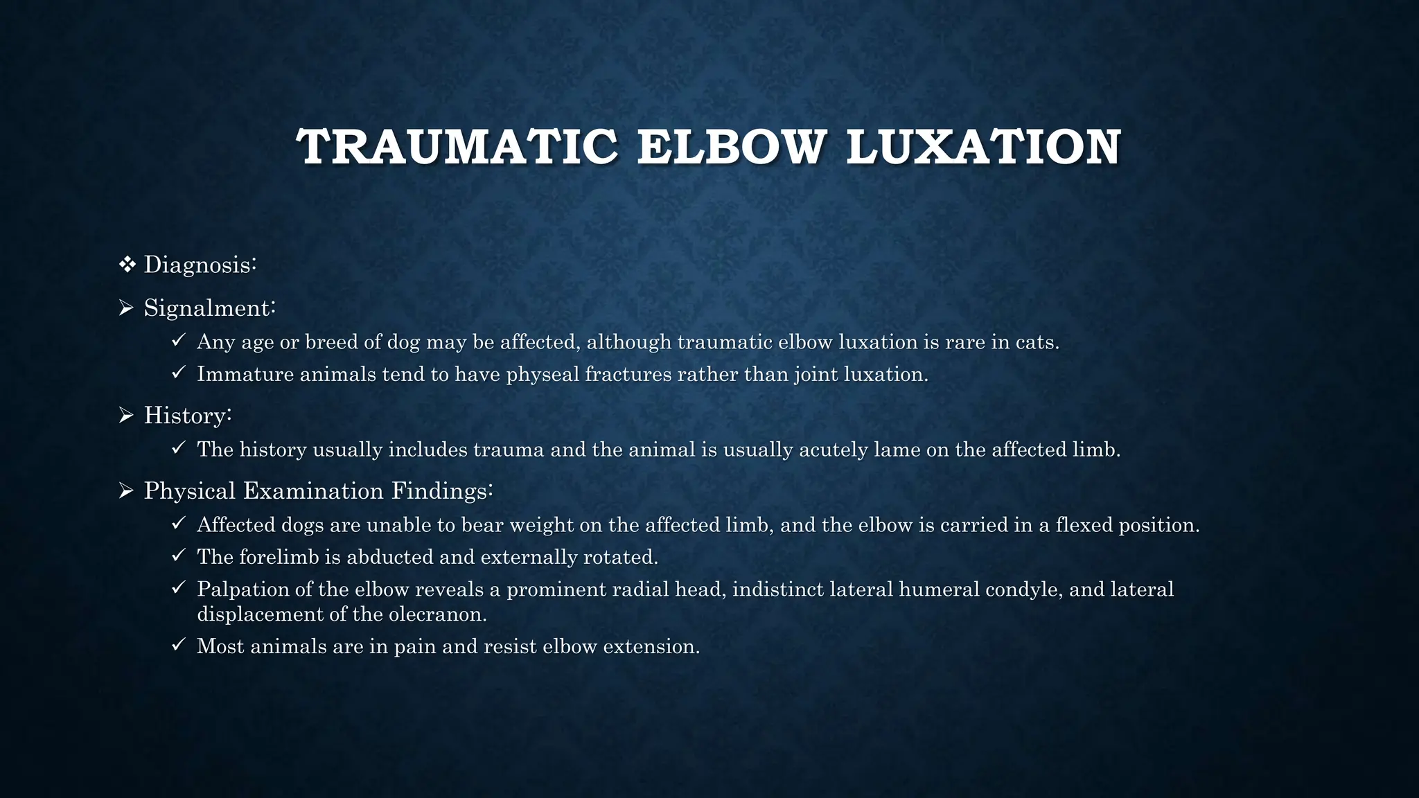 Copie de Elbow dislocation and dysplasia.pptx